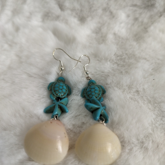 Hand Crafted | Jewelry | Miami Beach Natural Sea Shells And Turquoise ...